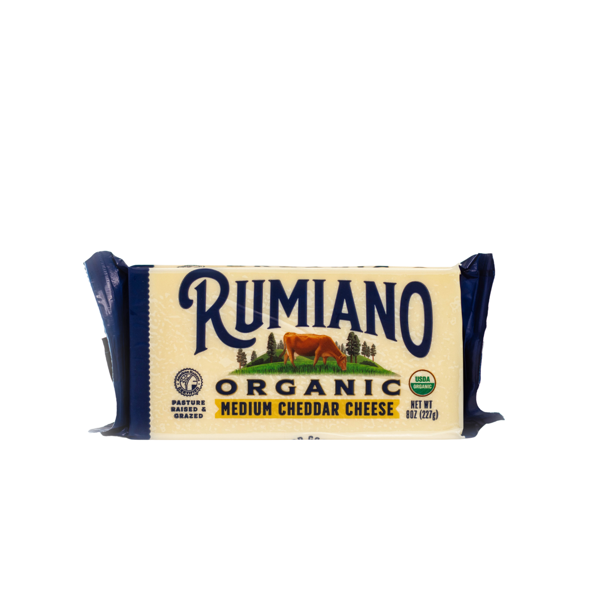 Rumiano Organic Medium Cheddar 8oz Bar – Rumiano Cheese